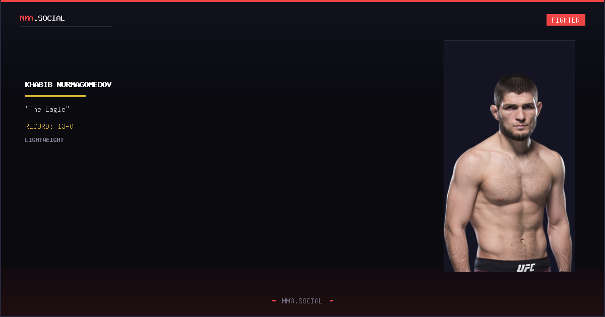 Khabib Nurmagomedov (13-0) - Lightweight | UFC Fighter Profile & Stats ...